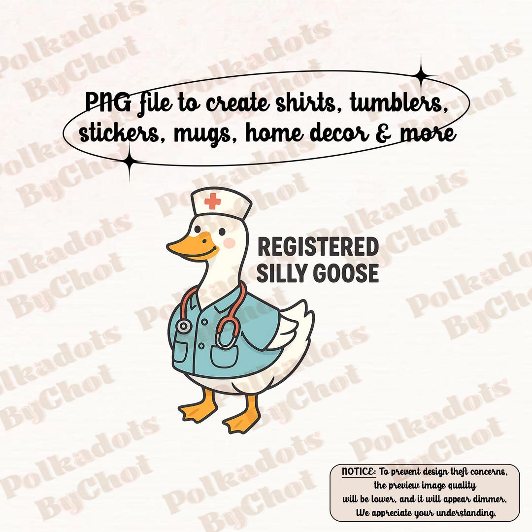 Registered Silly Goose Png, Funny Goose Png, Cute Medical Humor Gift ...