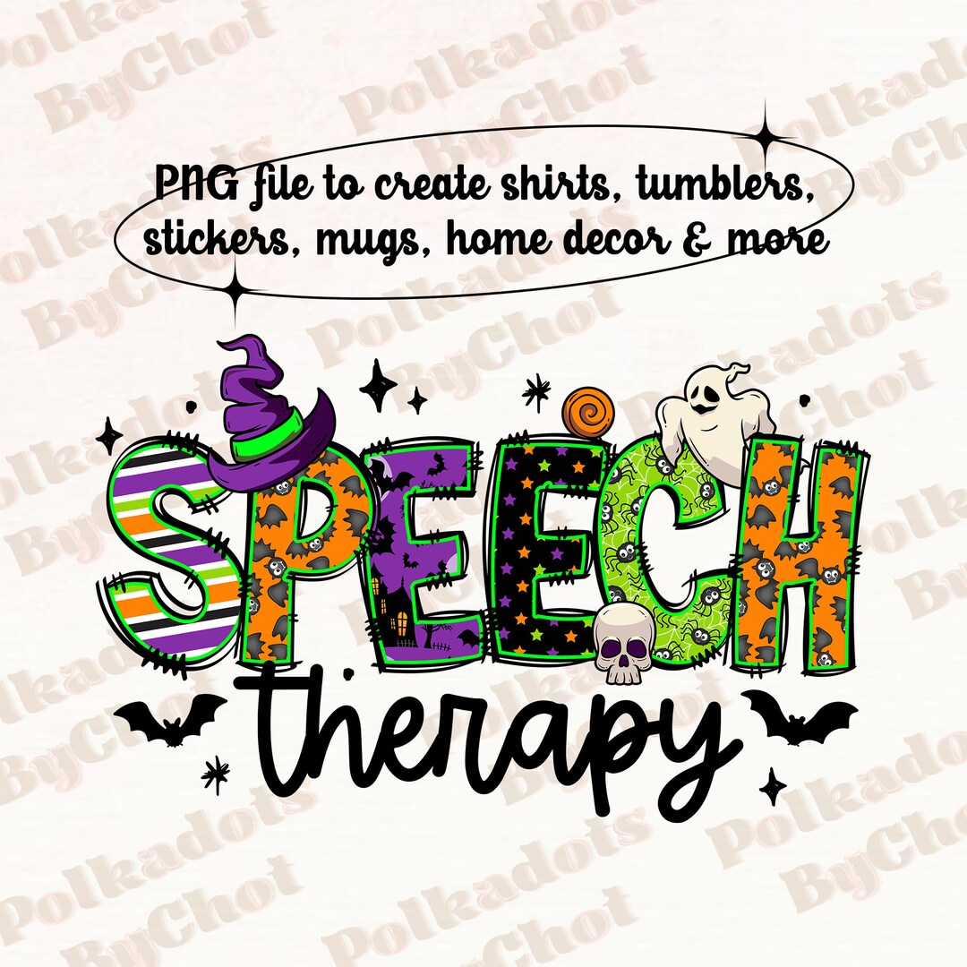Speech Therapy Png, SLP Halloween Png, Speech Therapy Halloween Png ...