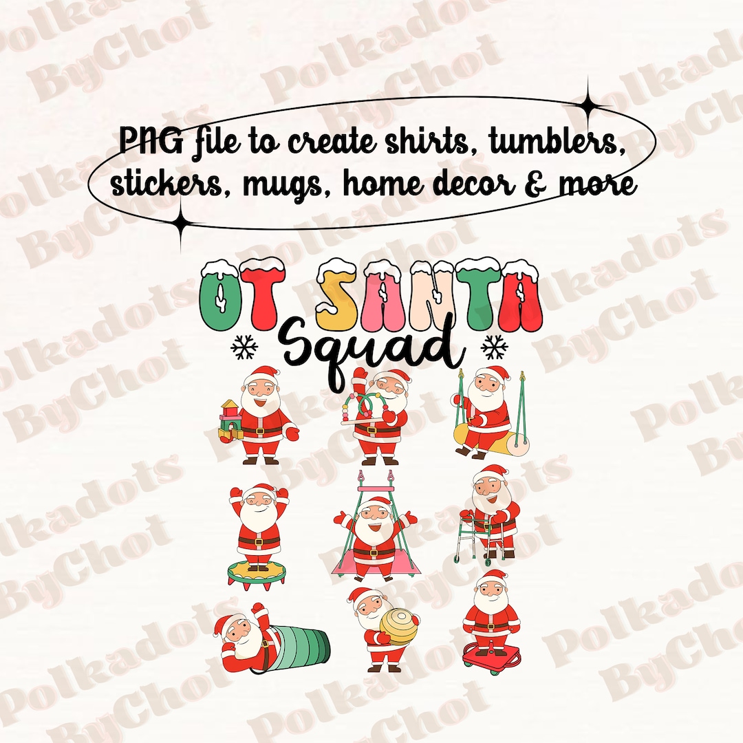 Occupational Therapy Christmas Png, Merry Ot Santa, Occupational ...