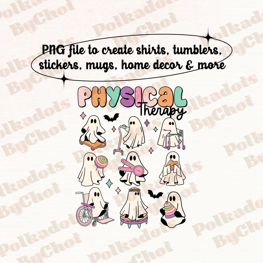 Physical Therapy Png, PT Ghosts Png, Halloween Physical Therapist ...