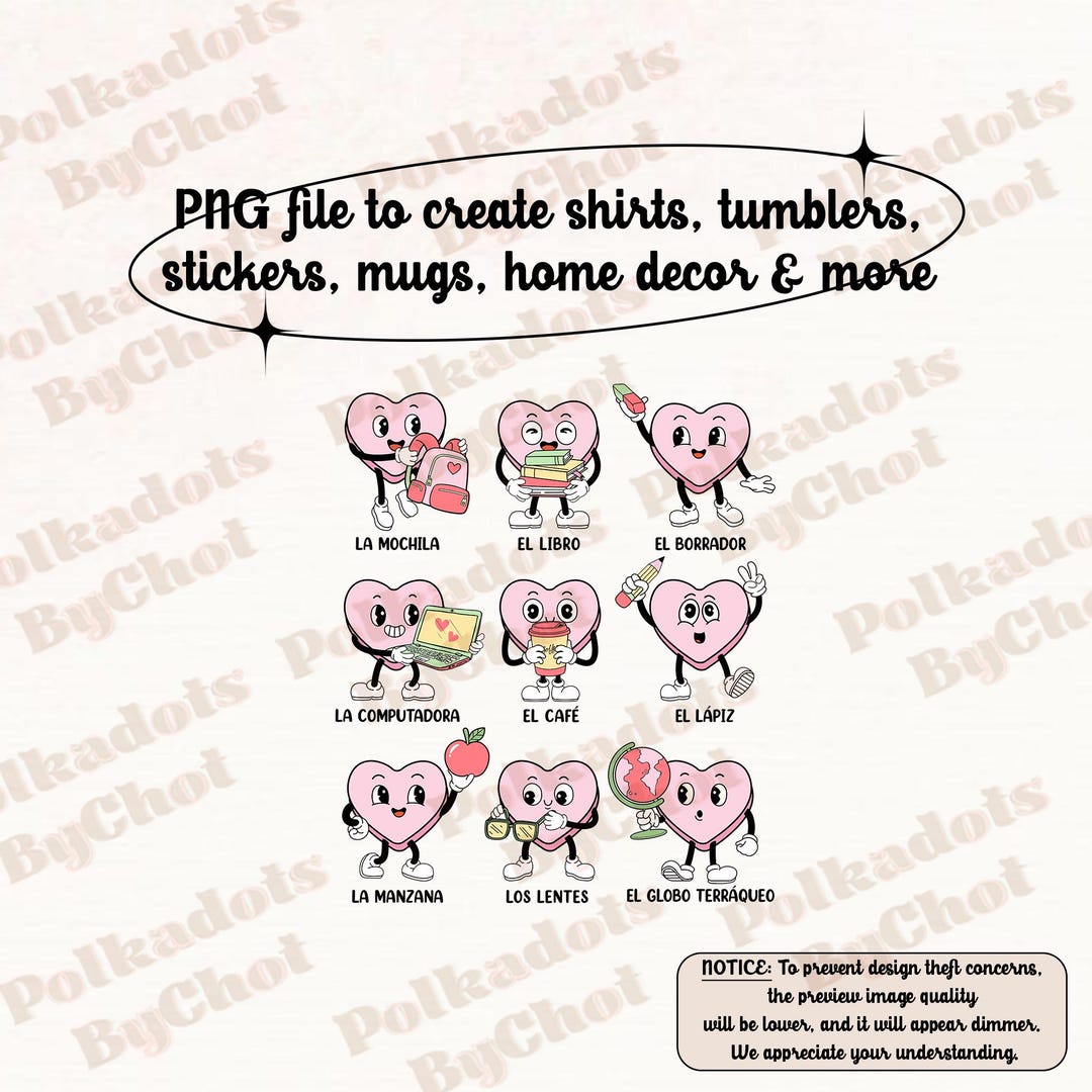 Maestra Valentine's Day Teacher Png, Valentines Day Gift, Spanish ...