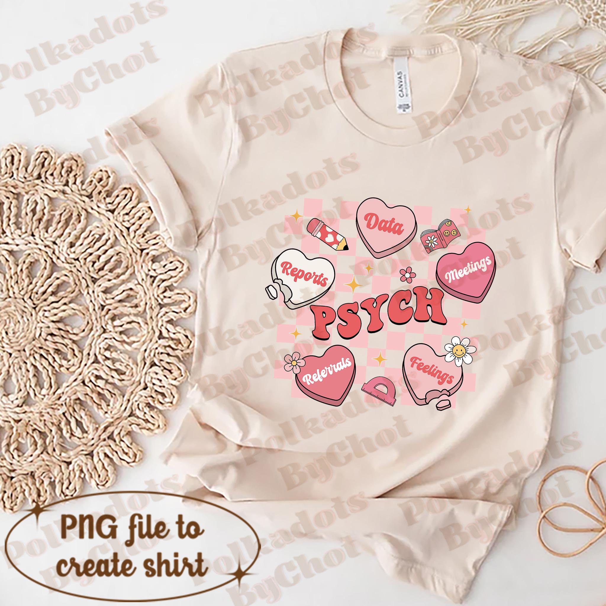School Psych Valentine PNG, Valentine PNG for School Psych, Gift for ...