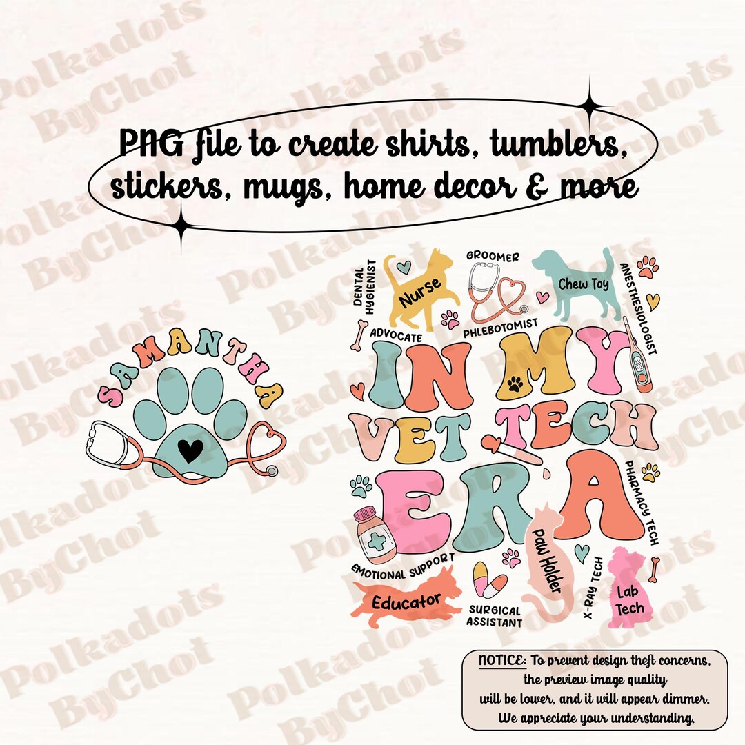 Vet Tech Era Png, Vet Tech Png Monogrammed Veterinarian Png ...