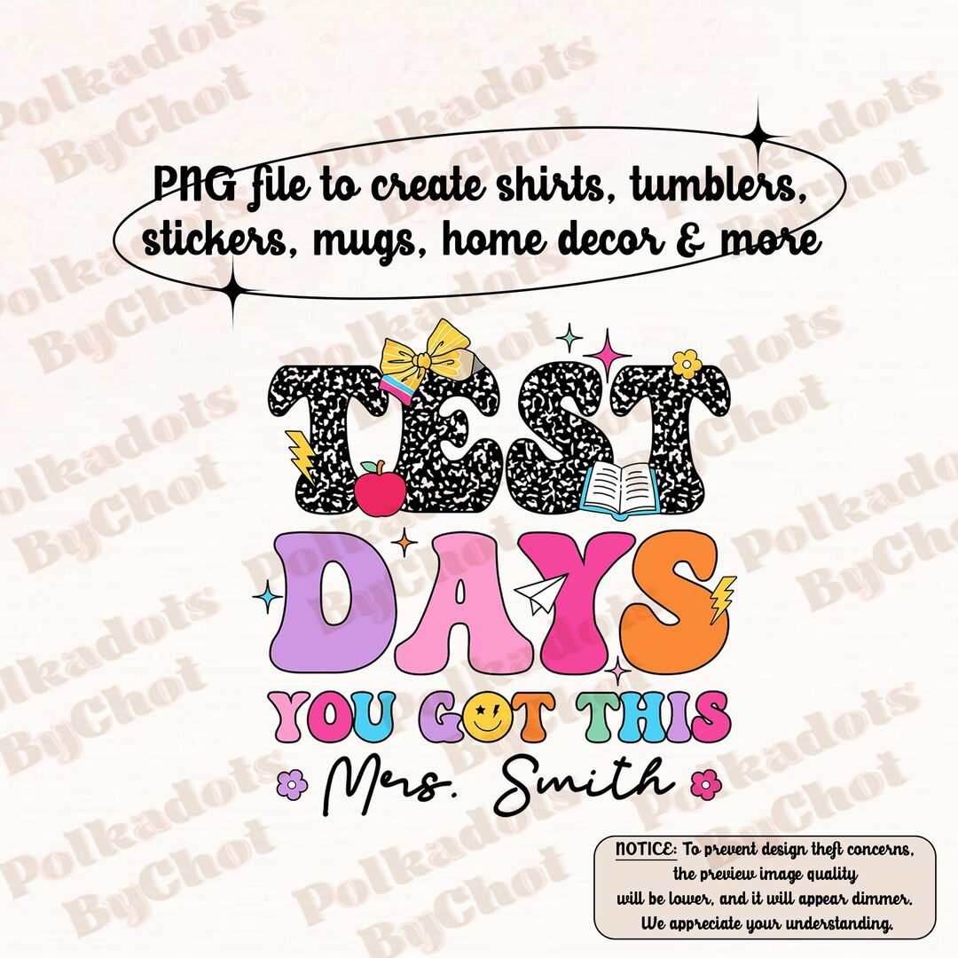 Custom Teacher Test Day Png, Teacher Composition Book, Teacher Team Png ...