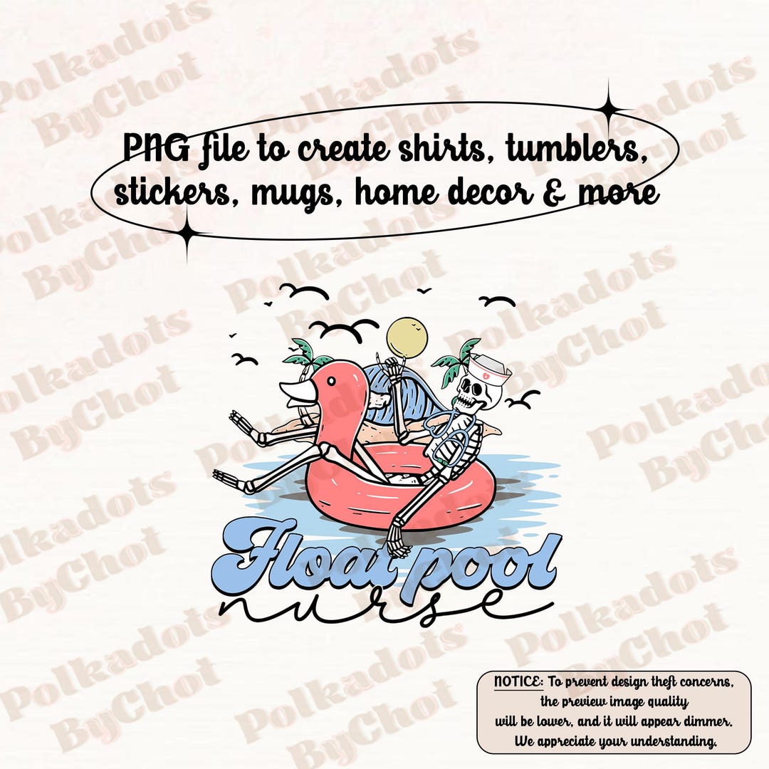 Float Nurse Png, Funny Skeleton Float Pool Nurse Tee, Emergency ...