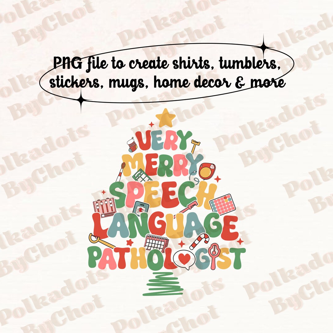 Speech Therapy Team Christmas Png, SLP Xmas Png Speech Therapy, Speech ...