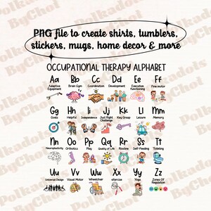 Occupational Therapy Alphabet PNG ABC of Occupational - Etsy