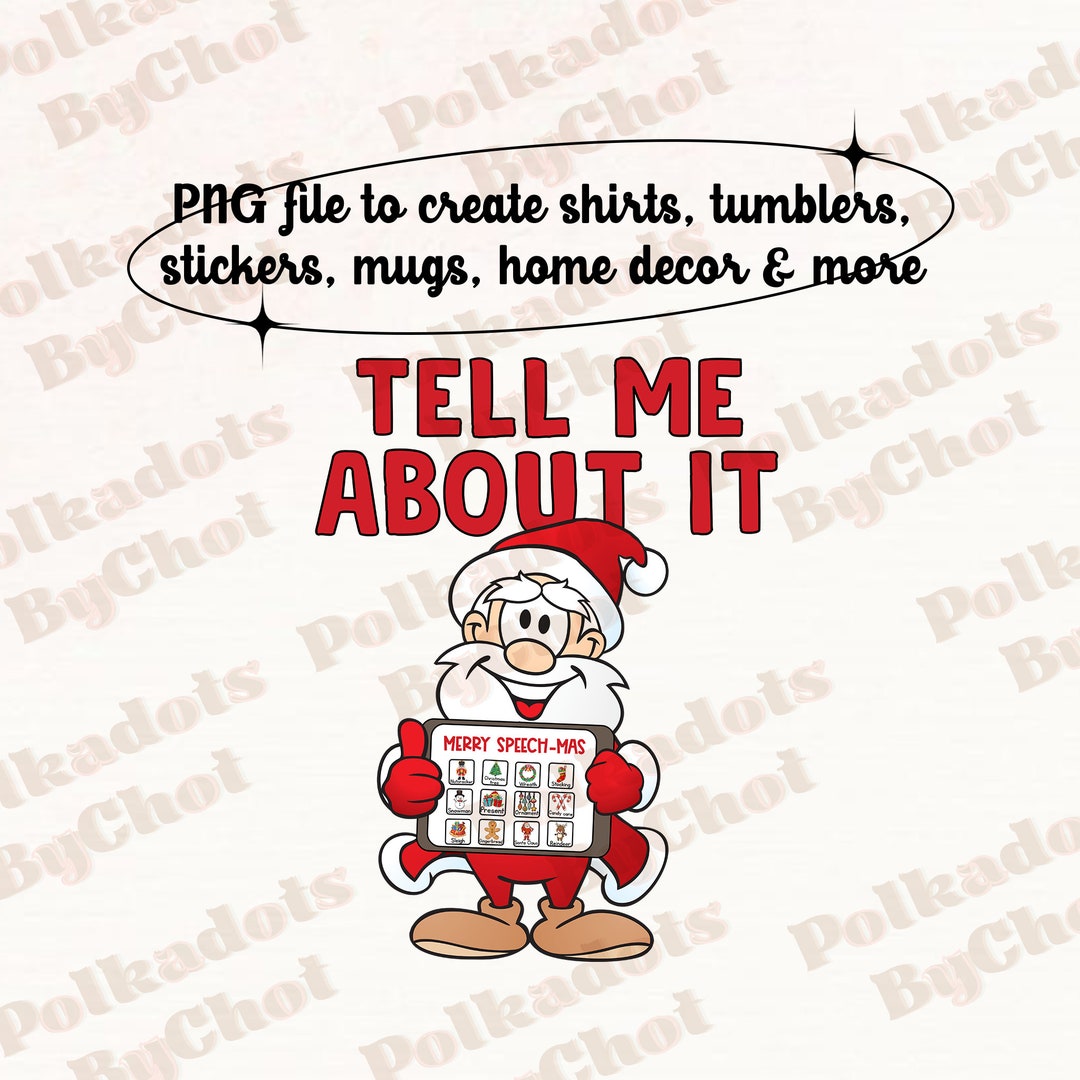 SLP Santa Christmas Png AAC Christmas Speech Therapy Speech - Etsy
