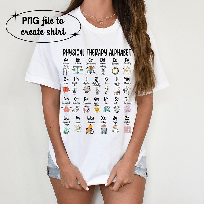 Physical Therapy Alphabet PNG ABC of Physical Therapy PT - Etsy