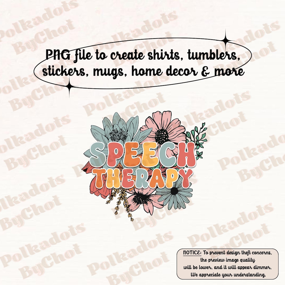 Speech Therapy Png, SLP Png, Speech Language Pathologist Png, Floral ...