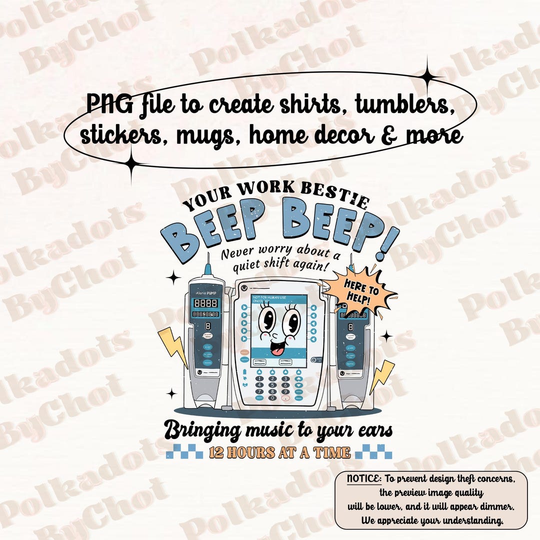 Retro ICU Nurse Digitals, Funny Beeping IV Infusion Pump Png, Nicu Peds ...