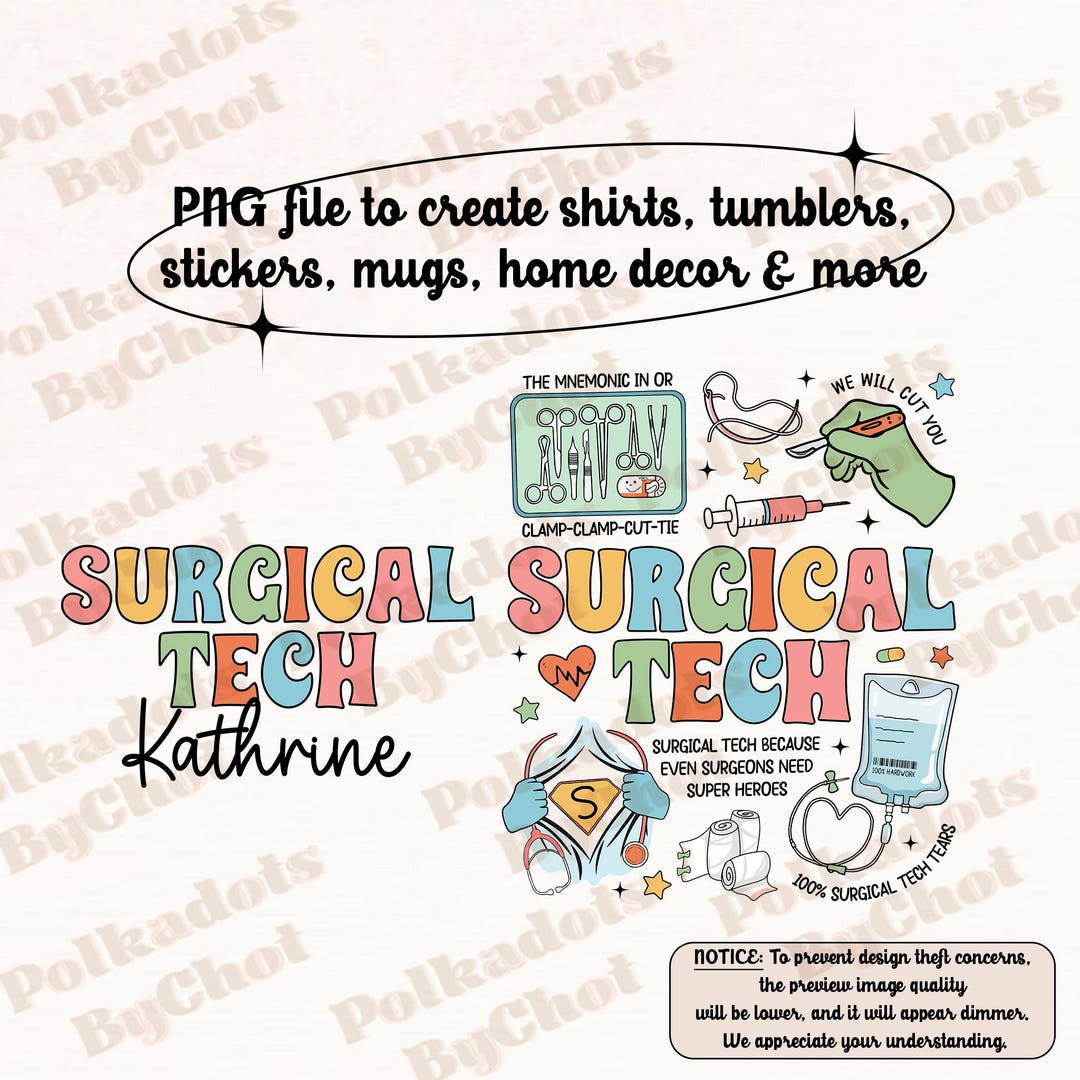 Personalized Surgical Tech Png, Surgical Tech Gifts, Surgical ...