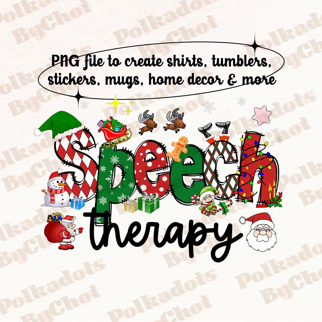 Speech Therapy Png, Christmas Speech Therapy Png, Speech Language ...