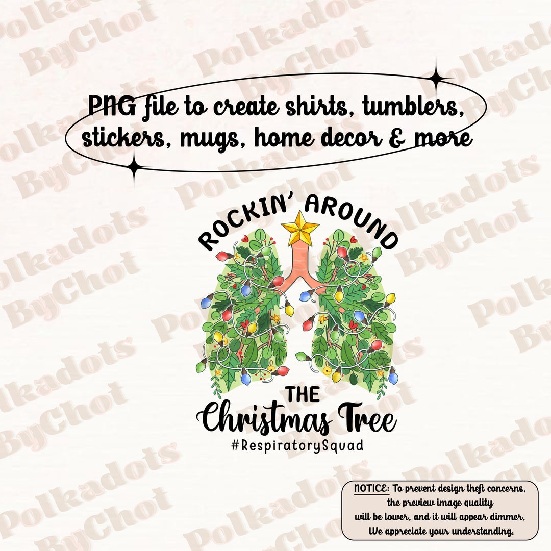 Nurse Christmas Gift, Christmas Nurse Digitals, Lung Christmas Lights ...