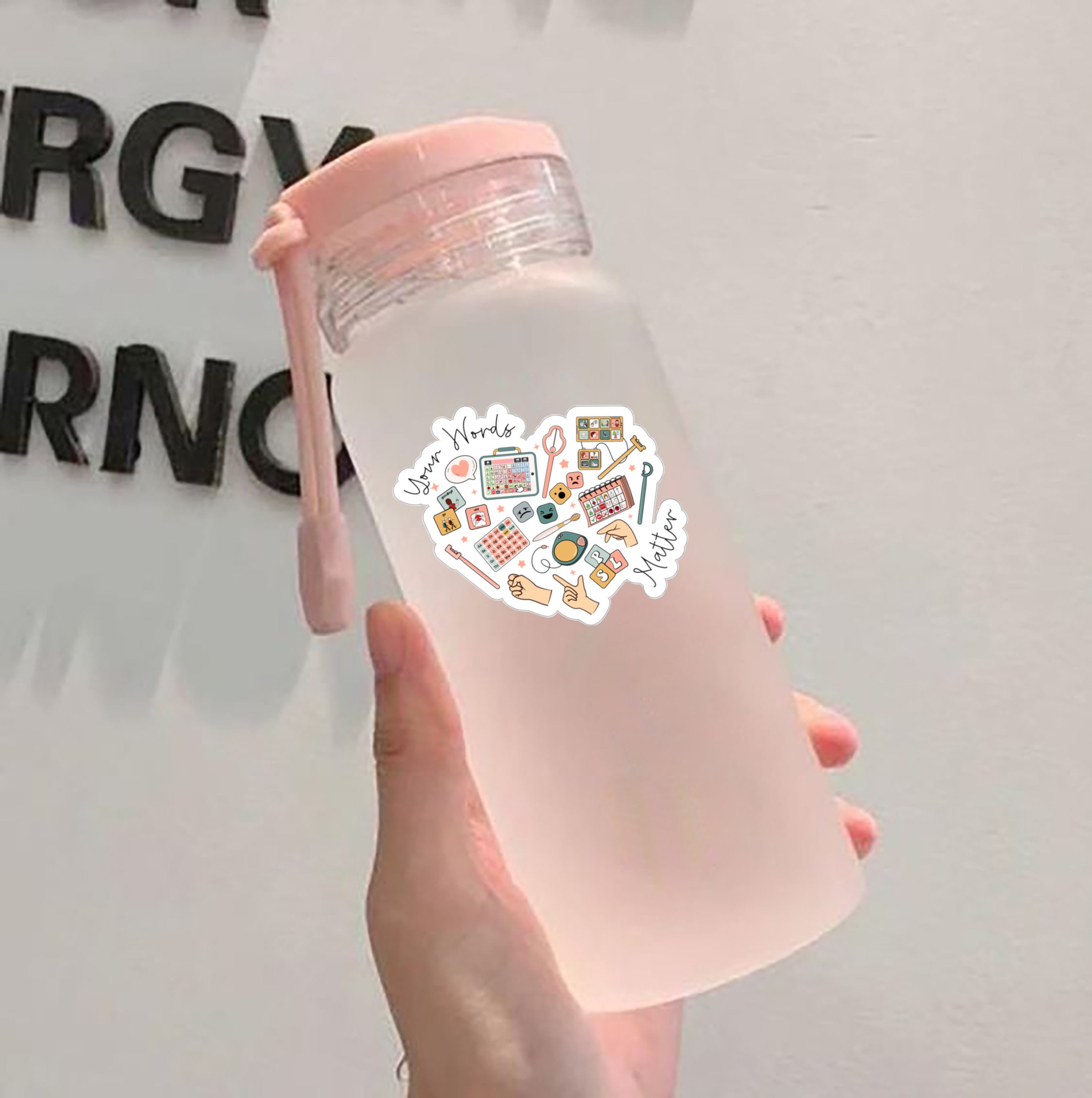 Your Words Matter Sticker, Speech Pathology, AAC SPED Teacher Inclusion ...