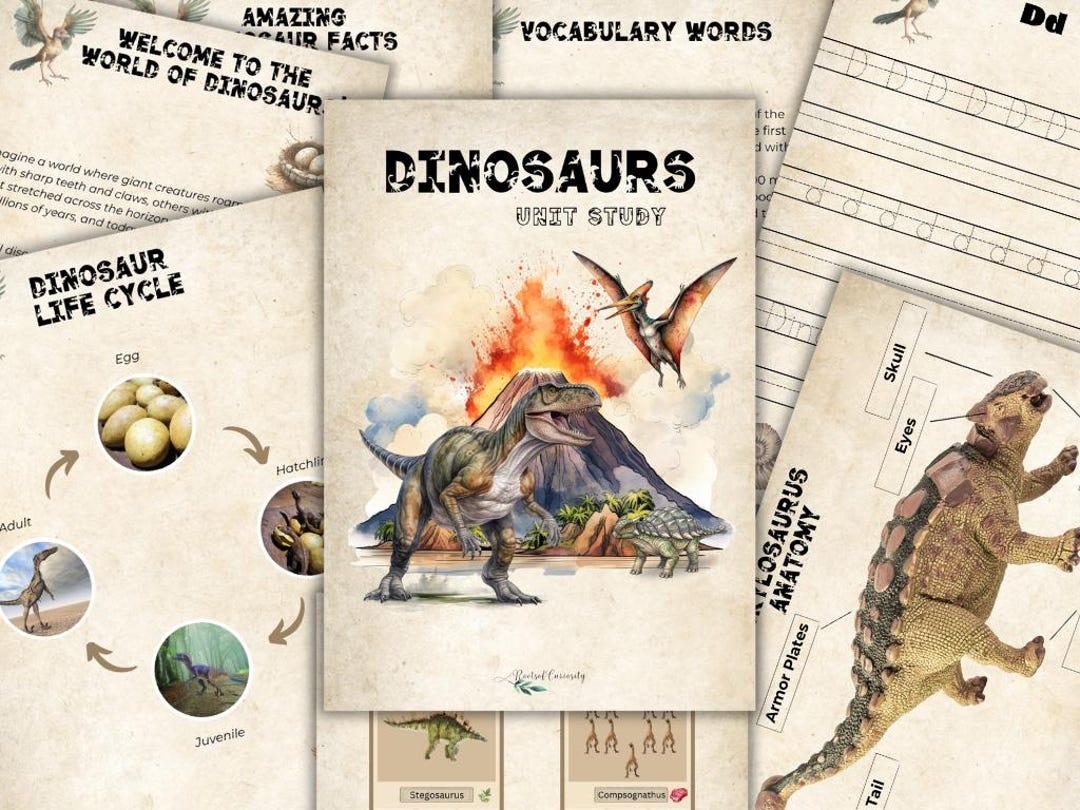 Dinosaur Unit Study for Kids Who Love Dinosaurs and Science, Homeschool ...