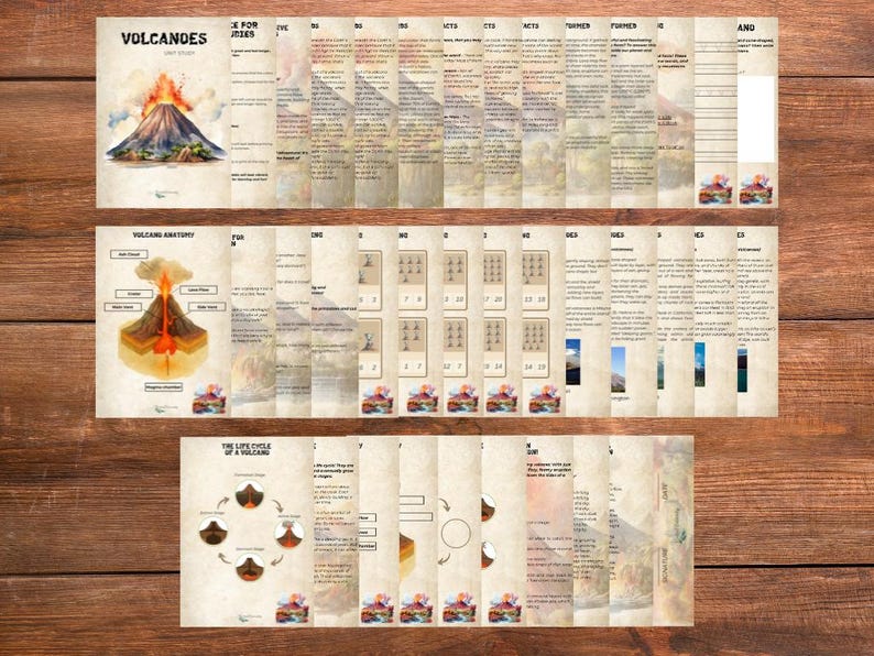 Volcanoes Unit Study for Kids Who Love Science, Homeschool / Classroom ...