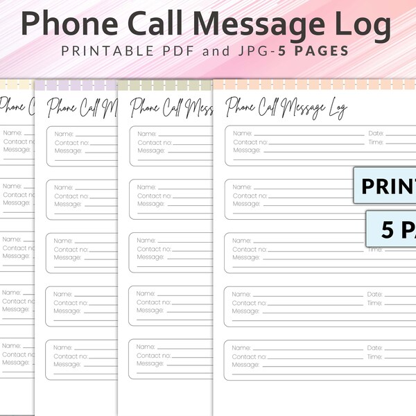 Communication Log Printable - Etsy