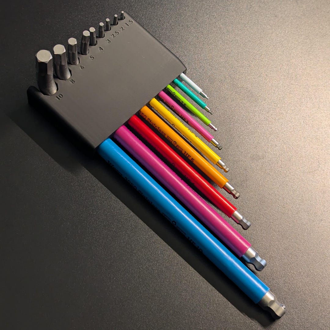 Magnetic Allen Hex Key Holder Storage - Toolbox Organiser - Wera Bahco ...