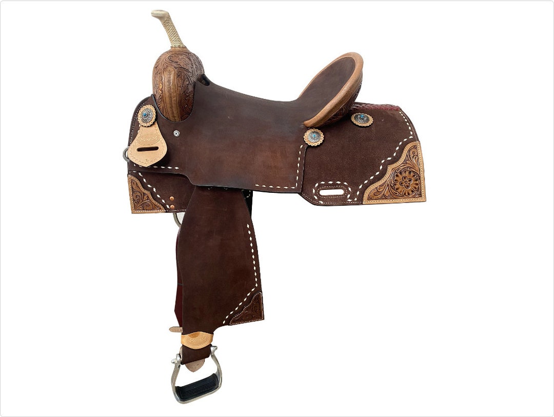 Western Saddle Tack, Real Handcrafted on Real Genuine Leather, Barrel ...