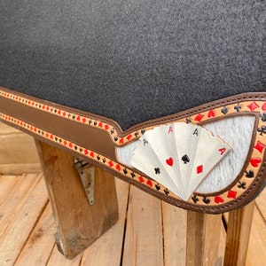 Saddle Pad for Horses Western Saddle Pad Reinforced Spine Hand Painted ...