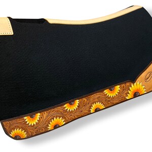Leather Saddle Pad Western Saddle Pad for Horse horse Tack Horse Riding Pad for Western Show ...