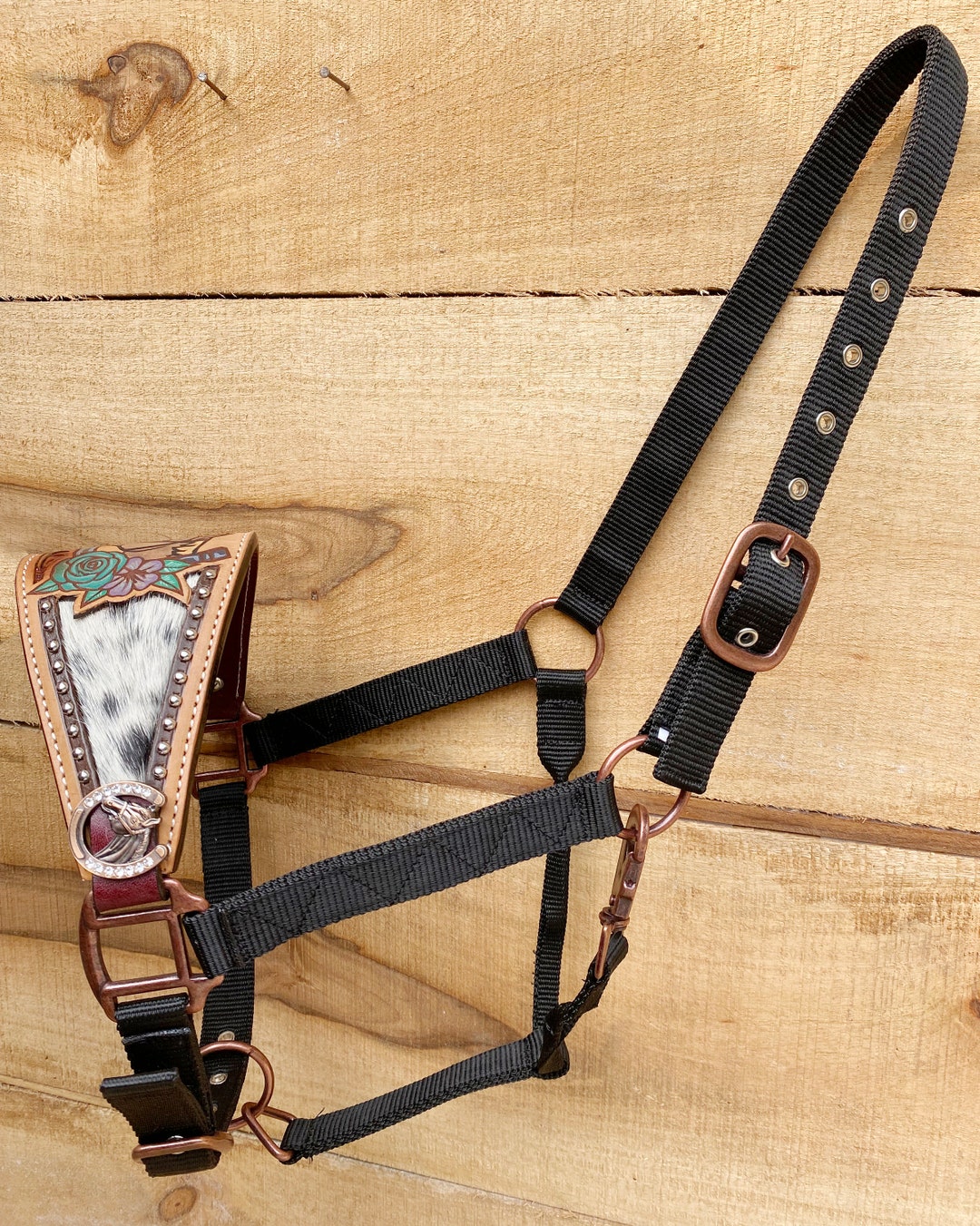 Genuine Argentina Cow Leather Bronc Halter for Horses, Decorated With ...