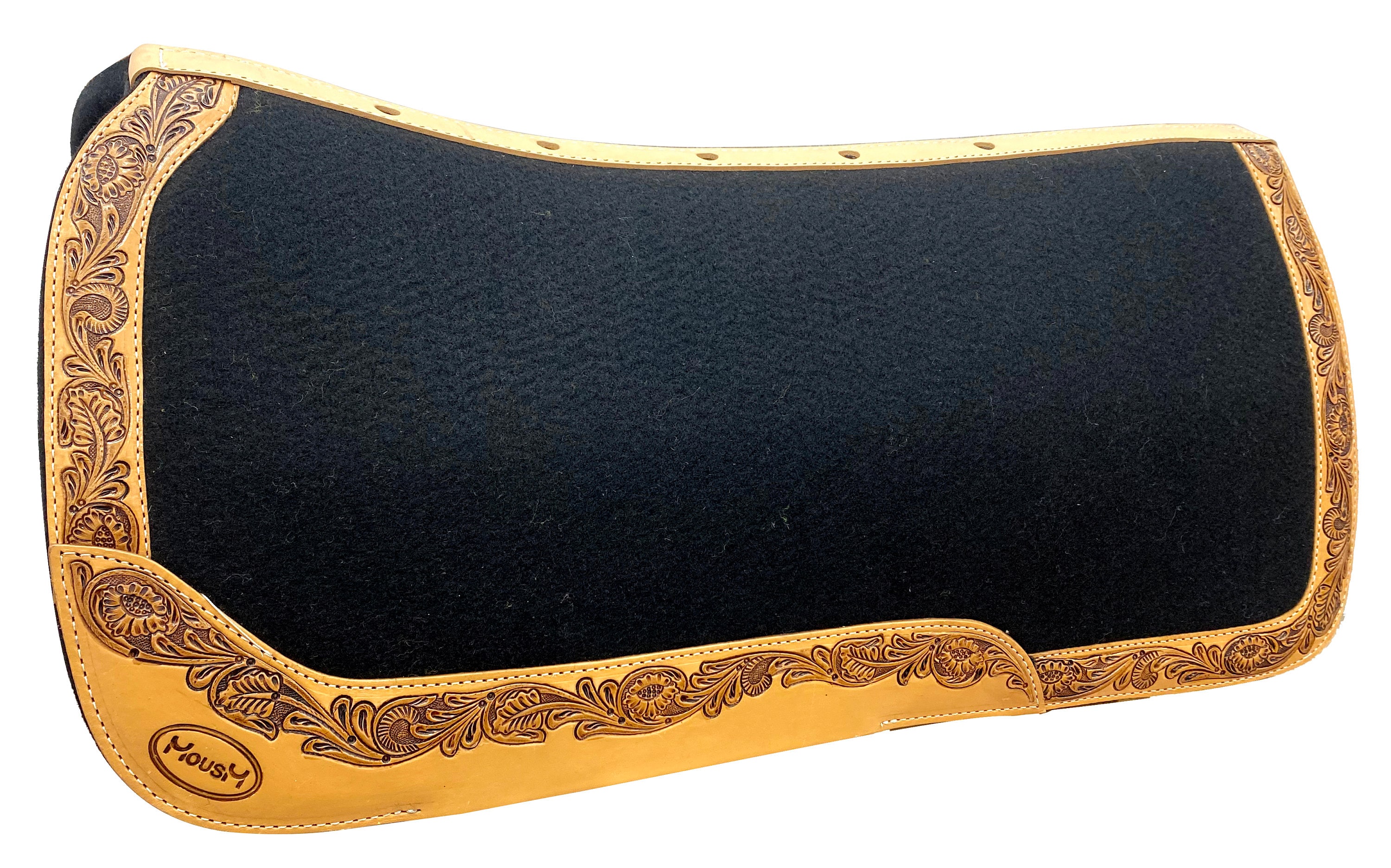 MOUSM Western Leather Saddle Pad, Western Show Saddle Pad, Horse Saddle ...