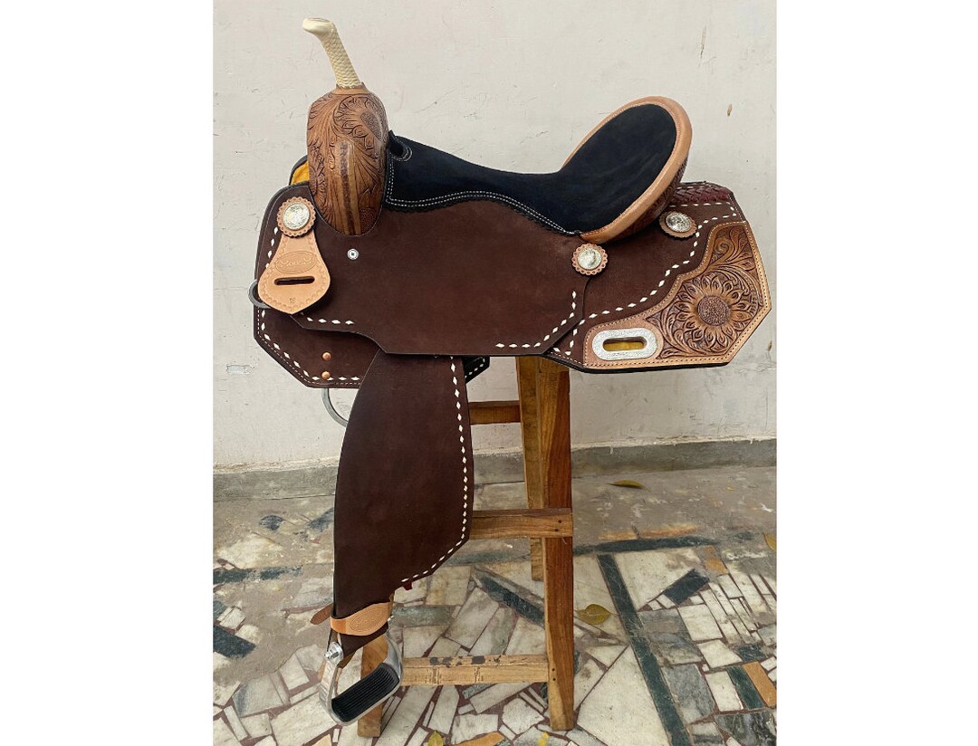 Western Saddle Tack, Real Handcrafted on Real Genuine Leather, Barrel ...
