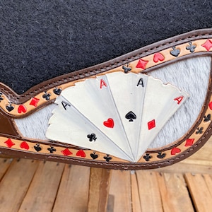 Saddle Pad for Horses Western Saddle Pad Reinforced Spine Hand Painted ...