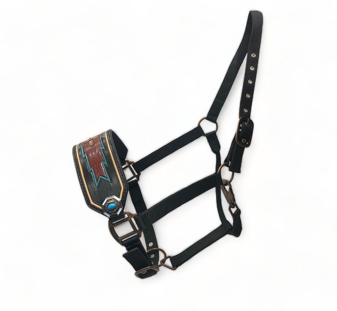 Handmade Bronc Halter for Horses, Decorated With Geometrical Carving ...