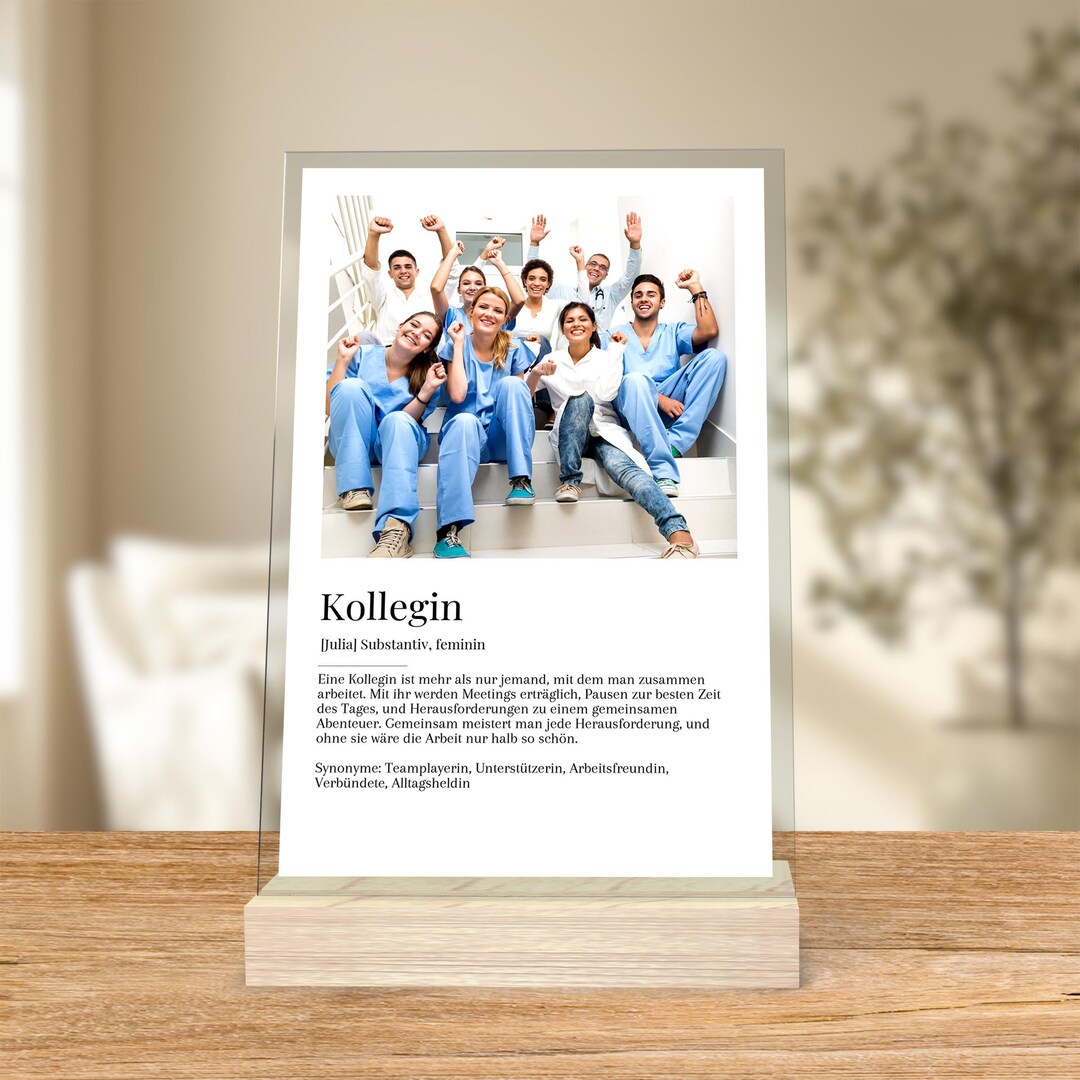 Acrylic Glass Colleague Definition Picture Personalized Photo Gift ...
