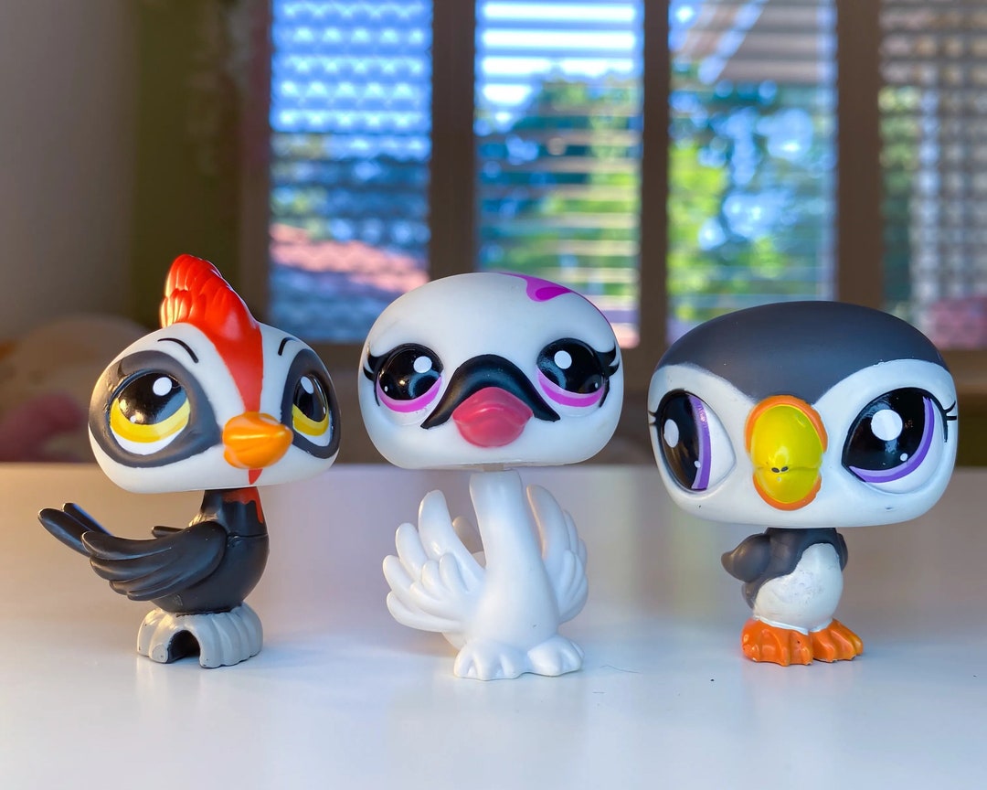 Pick-a-pet Littlest Pet Shop Authentic LPS Swan Puffin Woodpecker - Etsy