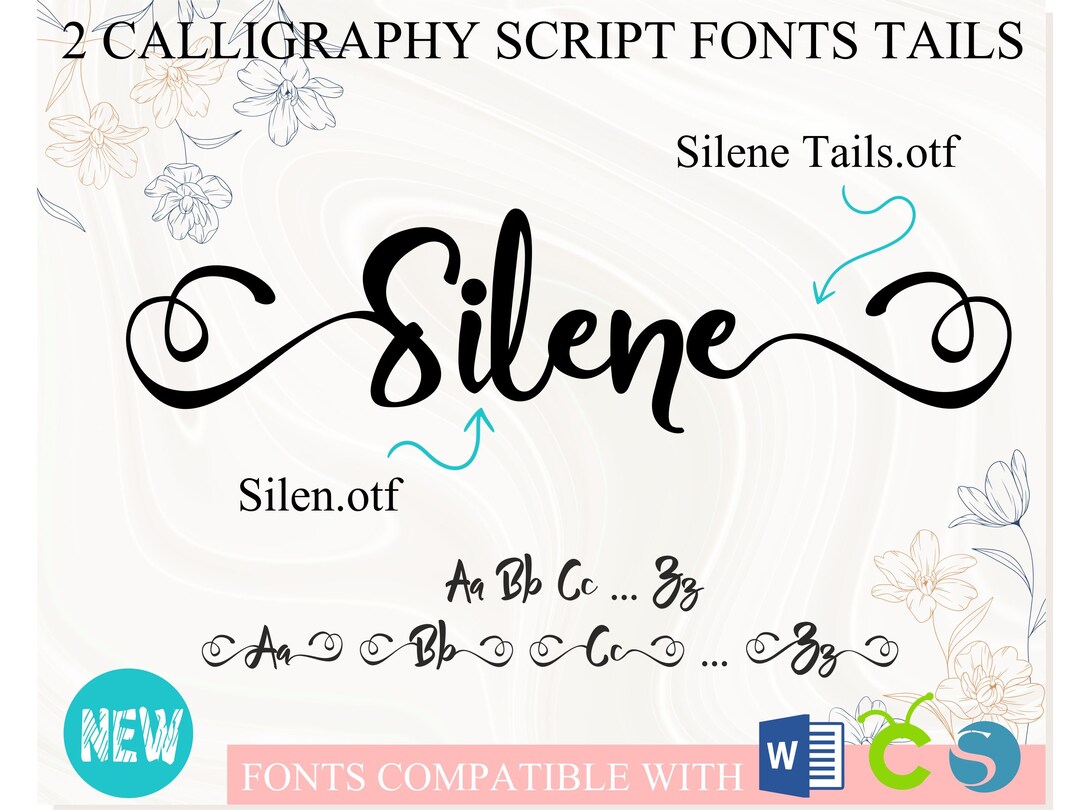 Silene Font With Tails | Romantic Fonts, Script Fonts, Beautiful Fonts ...