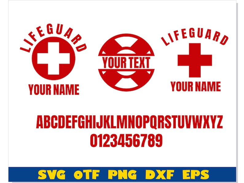 Lifeguard SVG Bundle DIY Personalized Lifeguard Emblem - Etsy