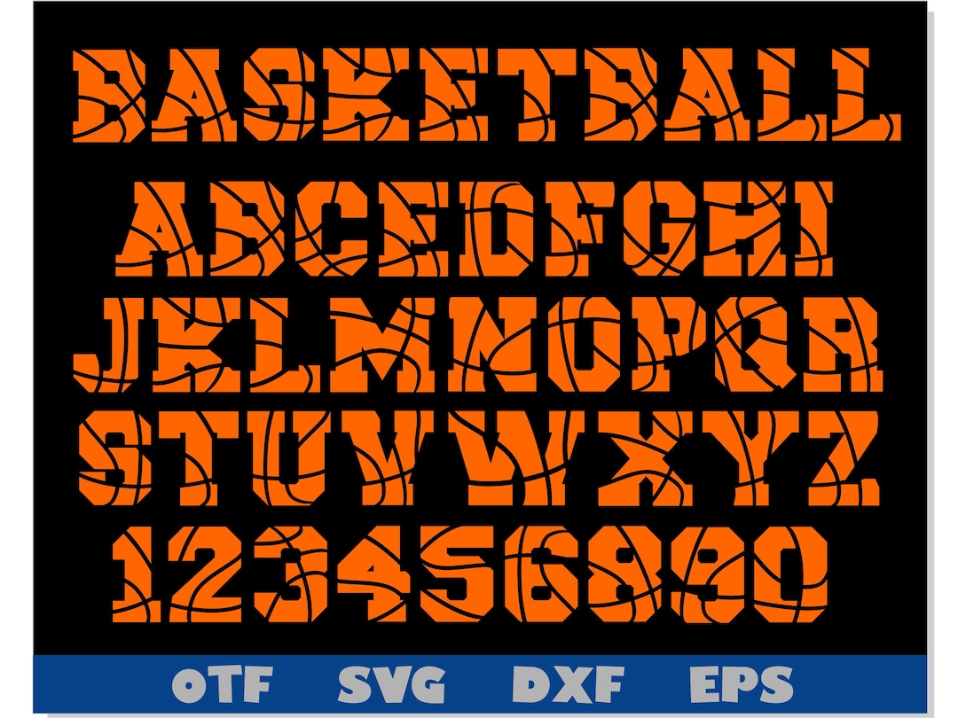 Basketball Font OTF, Basketball Font Svg, Basketball Svg, Sport Font ...