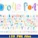 Doodle Font Bundle PNG Set | Doodle Font Png, Doodle Letters Png ...