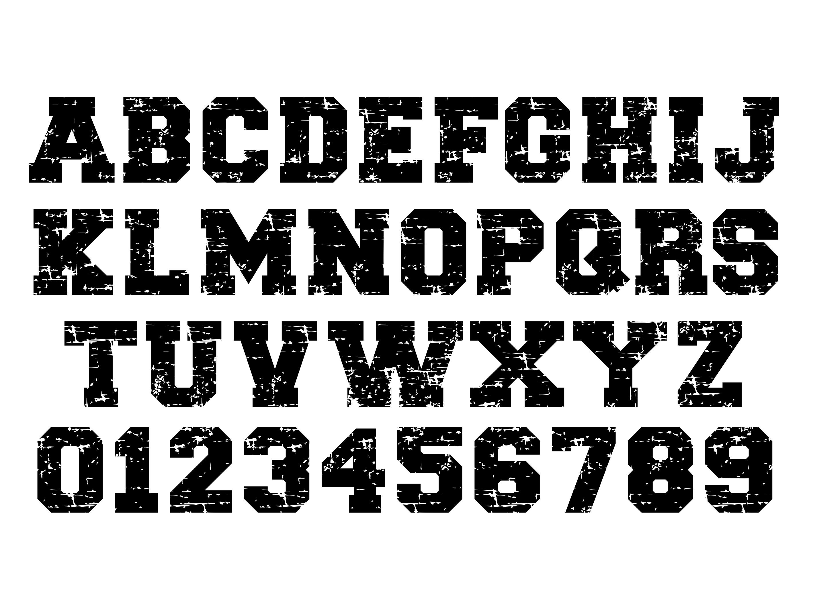 College Distressed Font Otf Sport Font Ttf Distressed Font - Etsy