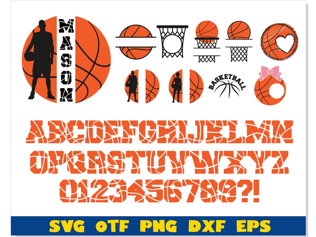 Basketball SVG Bundle Basketball Font Svg, Basketball Monogram Svg ...
