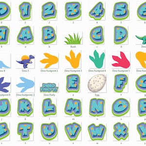 Dinosaur Bundle PNG Set | Dinosaur Font Png, Dinosaur Png, Dinosaur ...