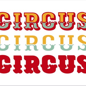 Circus Font SVG Layered | Circus Font Otf, Circus Fontpng, Vintage Font ...