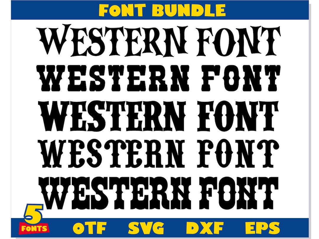 Western Font Bundle | Western Font, Western Font Svg, Western Font Ttf ...