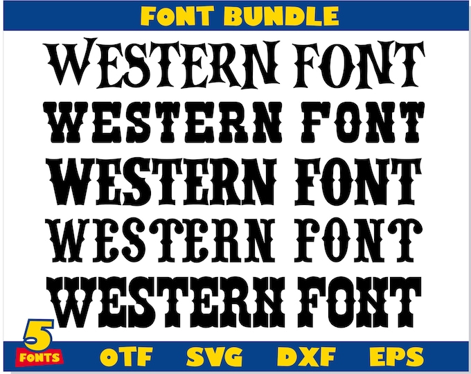 Western Font SVG, Cowboy Font PNG, Rodeo Font DXF, Cowboy Letters ...