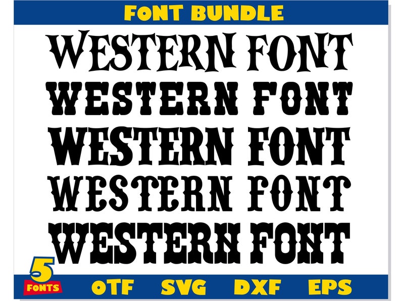 Western Font Bundle Western Font Western Font Svg Western - Etsy