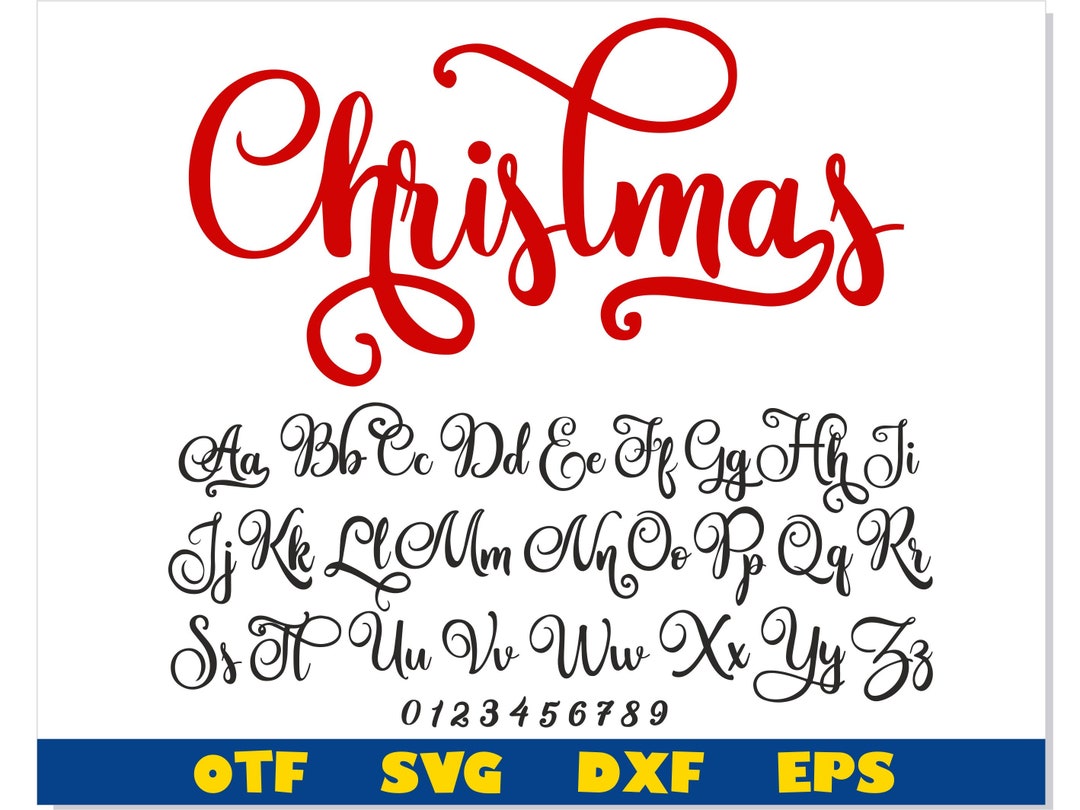 Christmas Font Tails OTF, Christmas Font Svg Cricut, Christmas Font ...