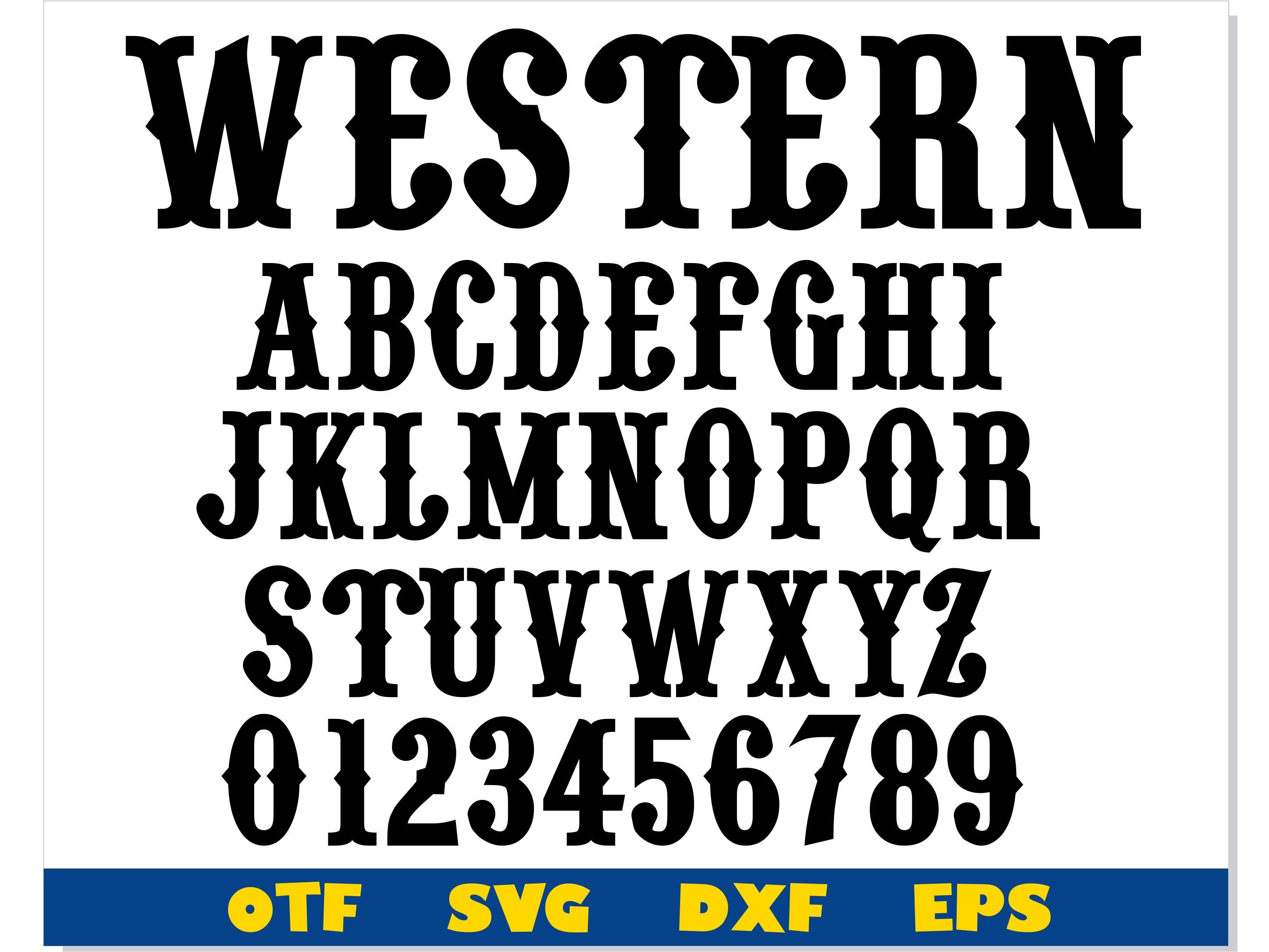 Western Font Bundle Western Font Western Font Svg Western - Etsy