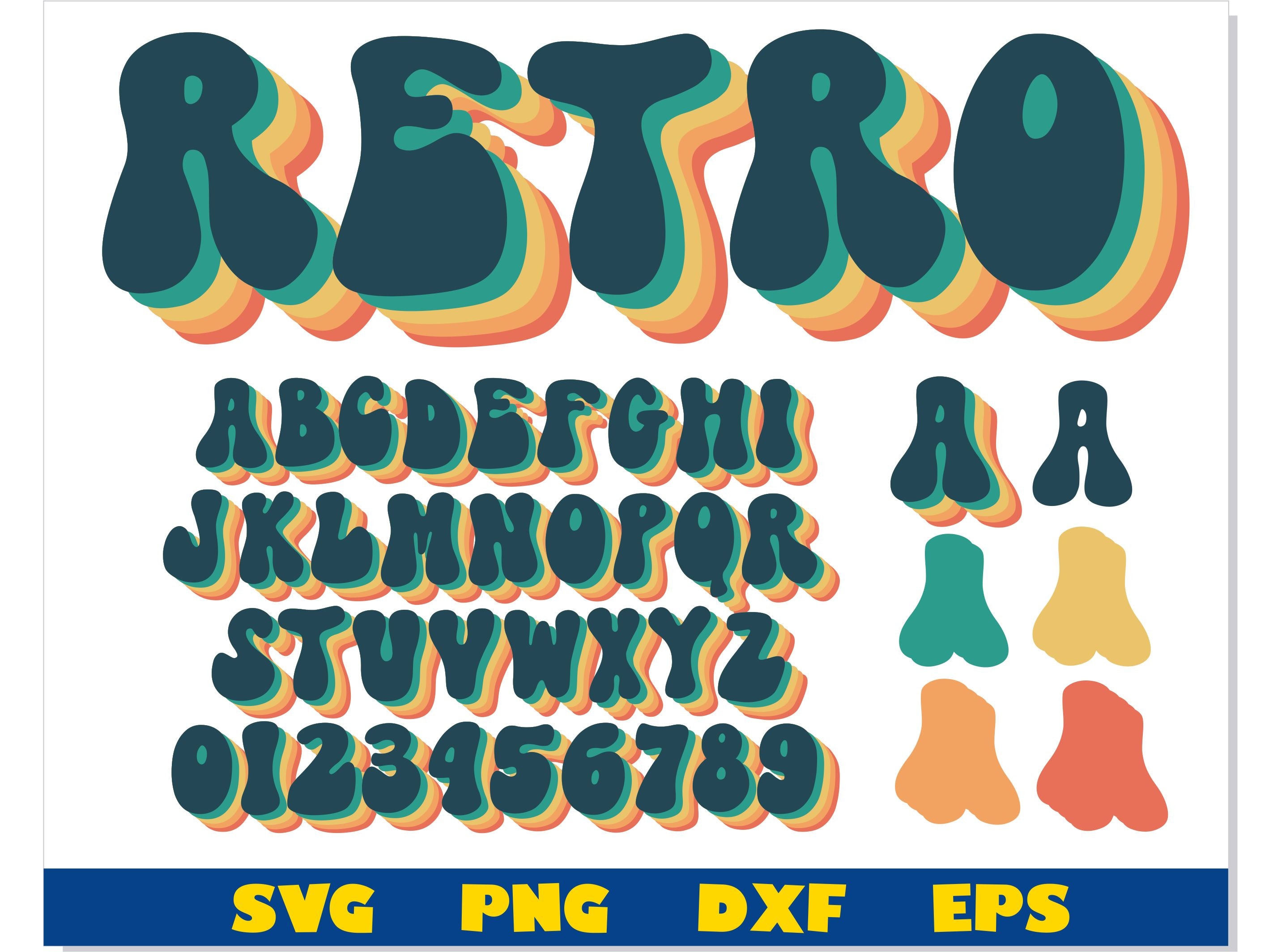Retro Font SVG Layered Hippie Font Svg Groovy Font 70s 80s - Etsy Israel