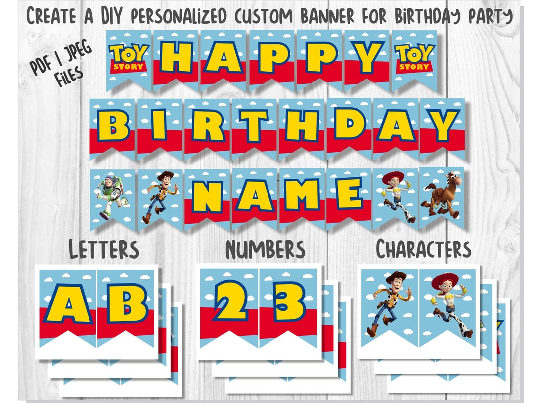 Birthday Banner Boy Printable PDF, Birthday Banner Printable, Printable ...