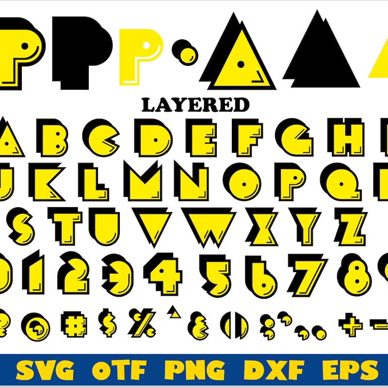 Pac Man 'letters - Etsy