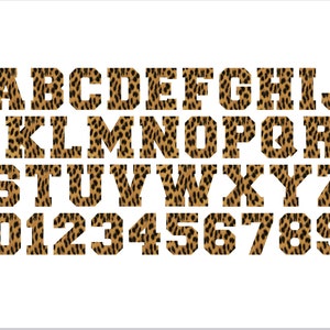 Leopard Letters and Numbers PNG Files | Leopard Font Png, Leopard Png ...